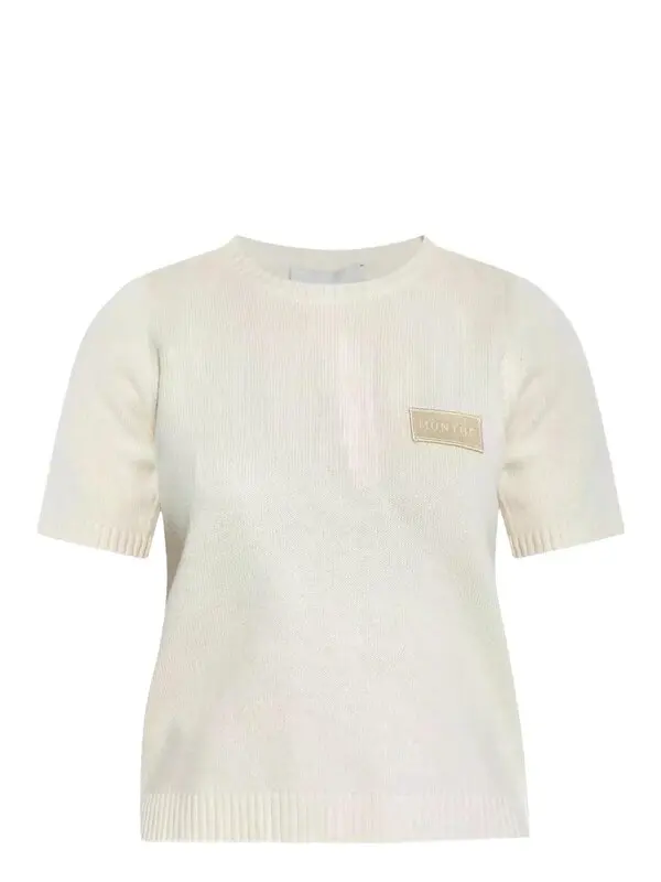 Munthe Wool-cashmere Blend T-shirt - Neutrals
