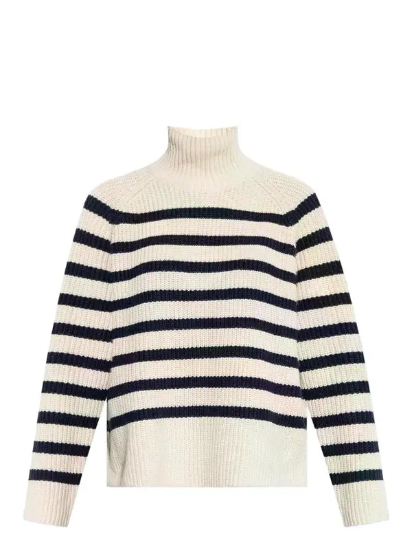 Munthe Striped Turtleneck Sweater - Neutrals