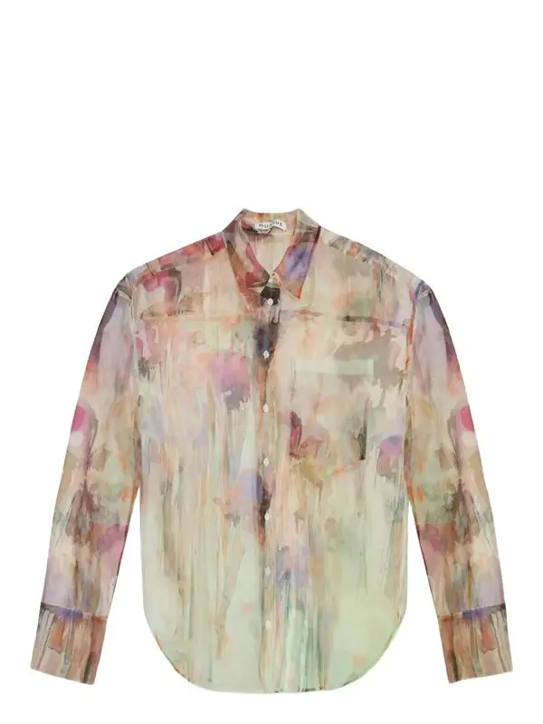 Munthe Floral-print Silk Shirt - Neutrals