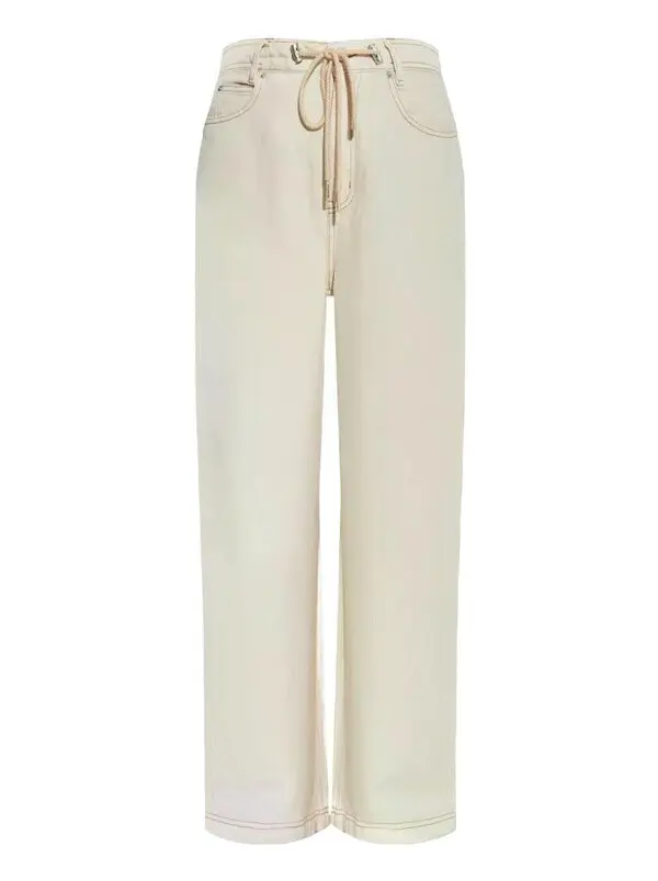 Munthe Drawstring Wide-leg Trousers - White
