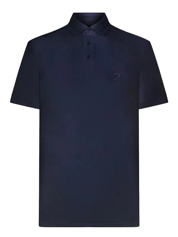Giorgio Armani Cotton Polo Shirt - Blue
