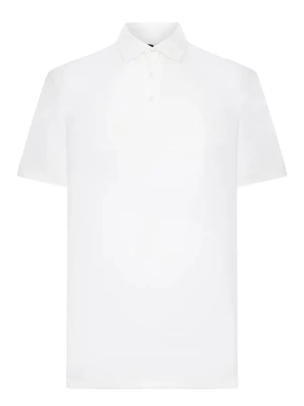 Giorgio Armani Embroidered-logo Polo Shirt - White