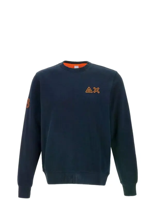 SUN 68 Logo-embroidered Sweatshirt - Blue