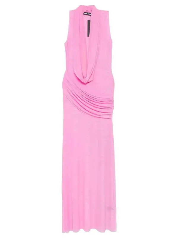 David Koma Semi-sheer Maxi Gown - Pink
