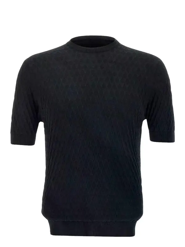 FILIPPO DE LAURENTIIS Cotton Crepe T-shirt - Black