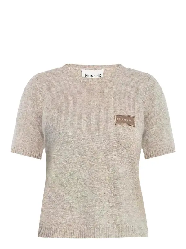 Munthe Wool-cashmere Blend Knitted Top - Neutrals