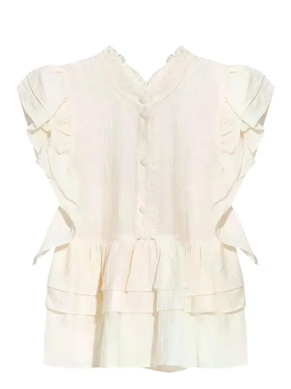 Munthe Ruffled Blouse - White