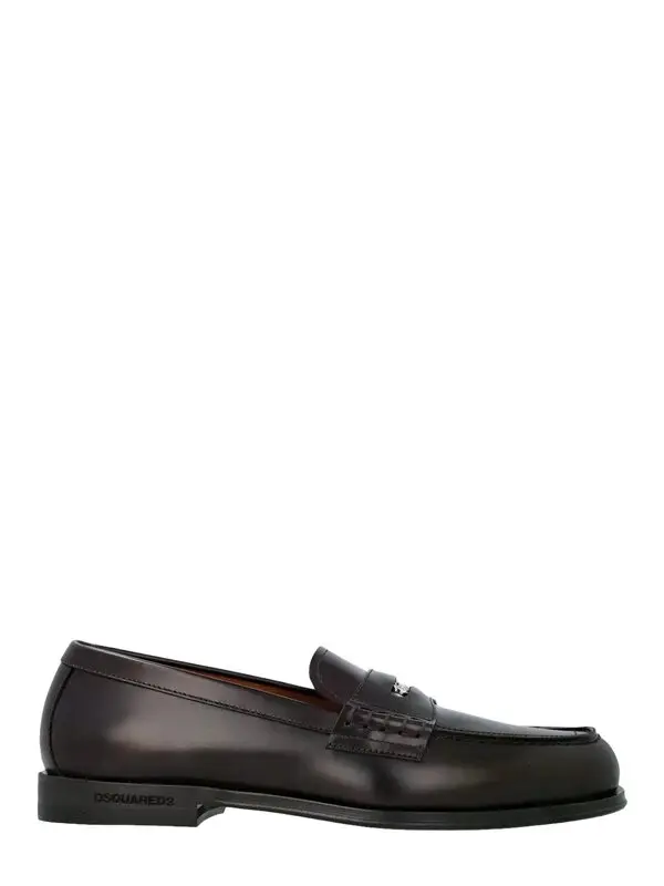 Dsquared2 Leather Loafers - Red