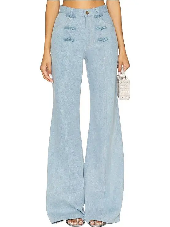 SAU LEE Dylan Denim Pant - Blue