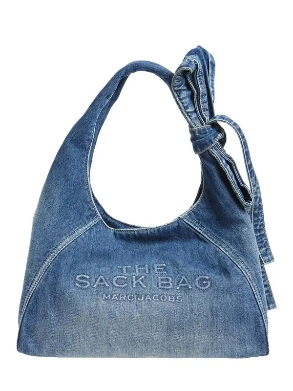 Marc Jacobs Bow Denim Sack Bag - Medium Wash Indigo