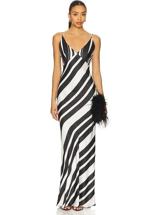 SNDYS Agnes Maxi Dress - Black & White