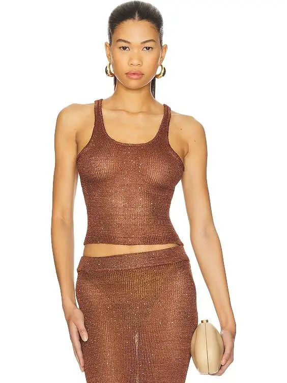 Superdown Miranda Knit Top - Chocolate