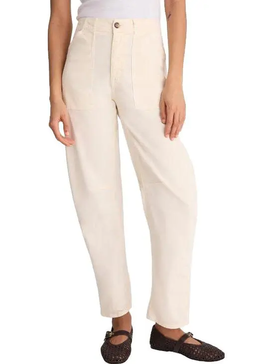 Madewell Darted Barrel Leg Trousers - Vanilla
