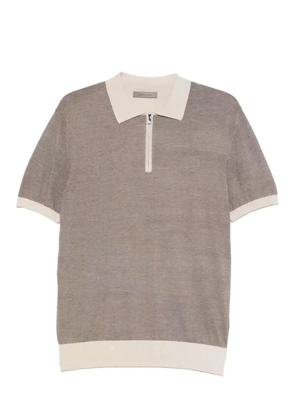 Corneliani Knitted Polo Shirt - Brown