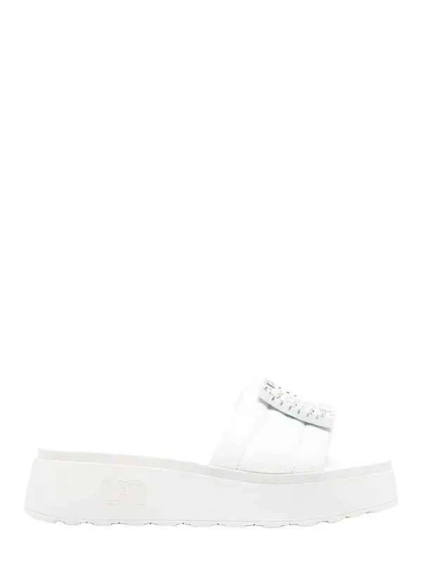 Casadei 40mm Crystal-embellished Sandals - White