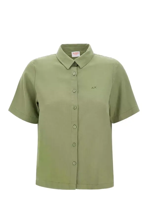 SUN 68 Short-sleeve Button-up Shirt - Green