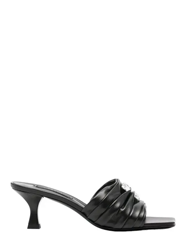 Casadei 65mm Leather Sandals - Black