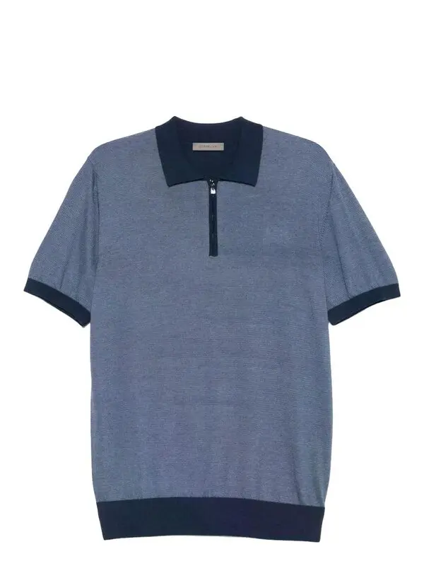 Corneliani Knitted Polo Shirt - Blue