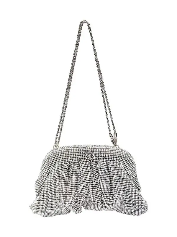 ISLA Crystal-embellished Clutch - Silver
