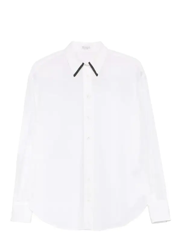 Brunello Cucinelli Silk Shirt - White