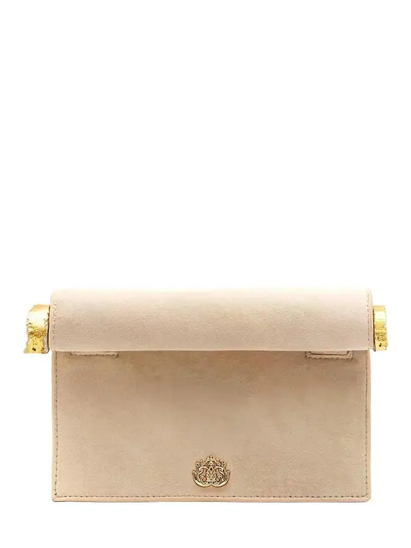 ISLA Logo-plaque Clutch Bag - Neutrals