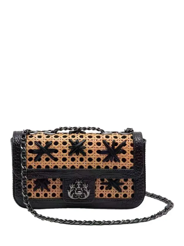 ISLA Anne Woven Shoulder Bag - Black