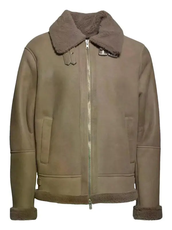 DFOUR Zip-up Suede Jacket - Neutrals