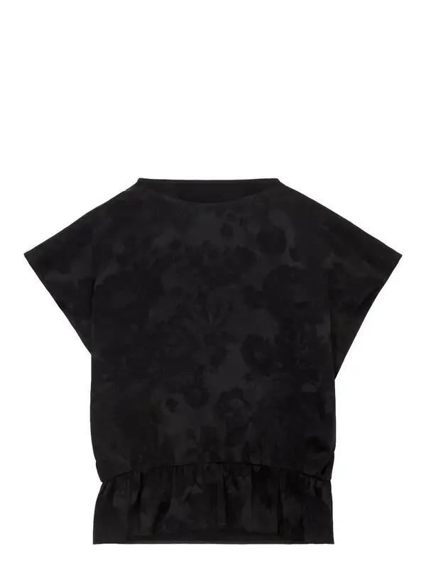 MAISON MARGIELA Floral-brocade Blouse - Black