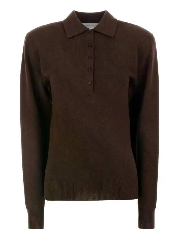 Stella McCartney Long-sleeved Polo Top - Brown