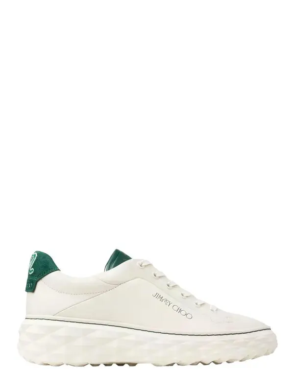 JIMMY CHOO X Malbon Leather Platform Sneakers - White