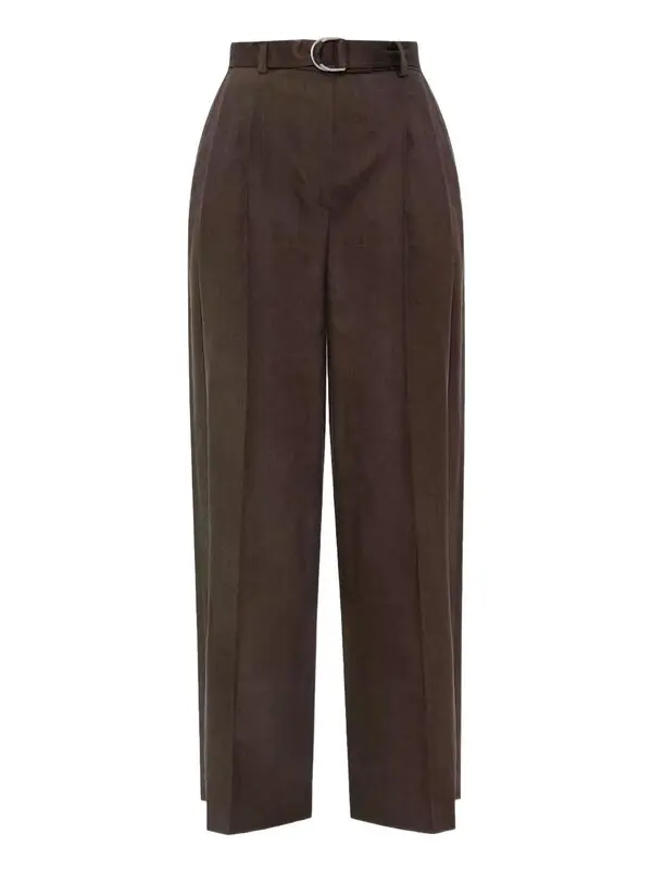 Helmut Lang High-waisted Belted Trousers - Brown