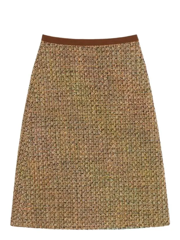 Valentino Garavani Herringbone Knit Pencil Skirt - Neutrals
