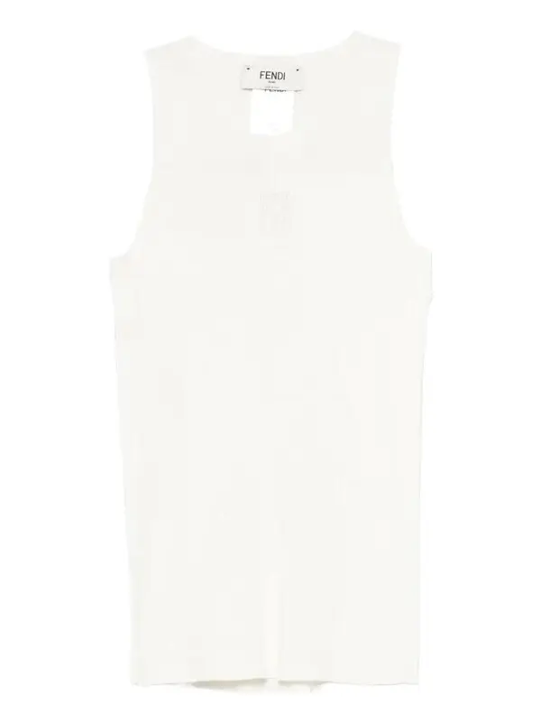 Fendi Jersey Tank Top - Neutrals