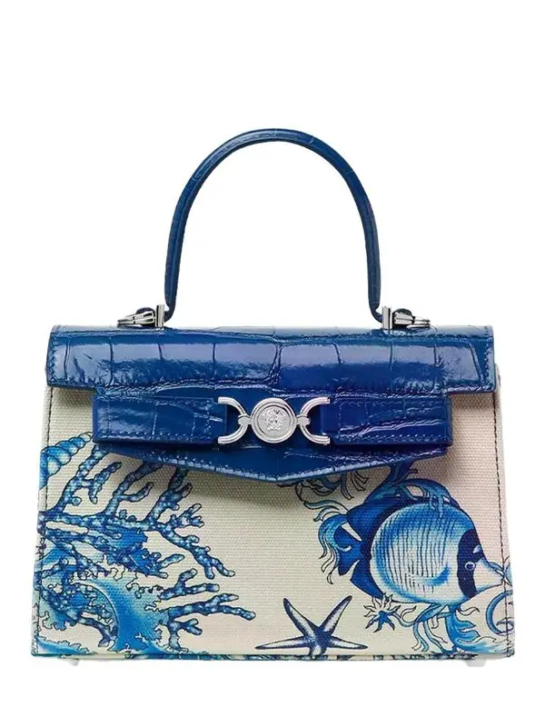 Versace Small Underwater Barocco Medusa '95 Handbag - Blue