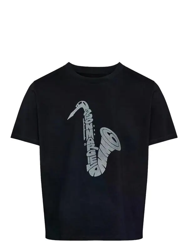 MAISON MARGIELA Saxophone-print T-shirt - Black