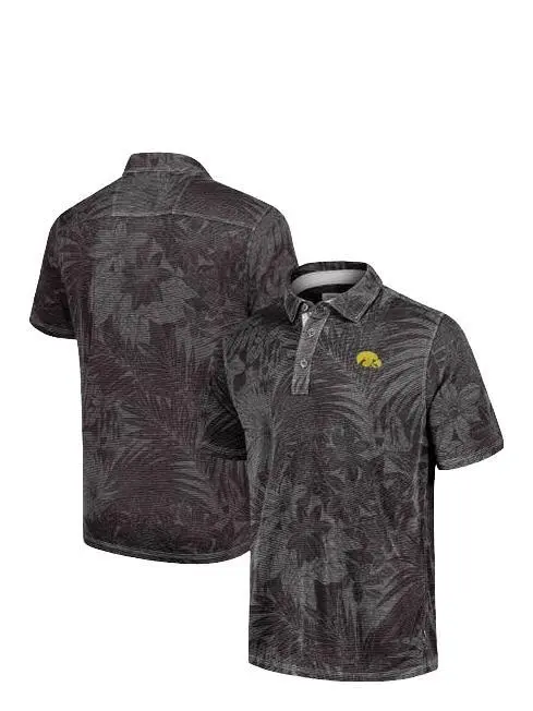 Tommy Bahama Iowa Hawkeyes Big & Tall Sport Santiago Paradise Polo - Black