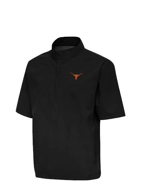 ANTIGUA Quarter-zip Windbreaker - Black