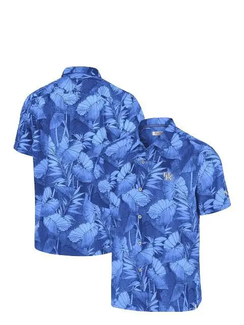 Tommy Bahama Kentucky Wildcats Coast Nuevo Fronds Button-up Shirt - Blue