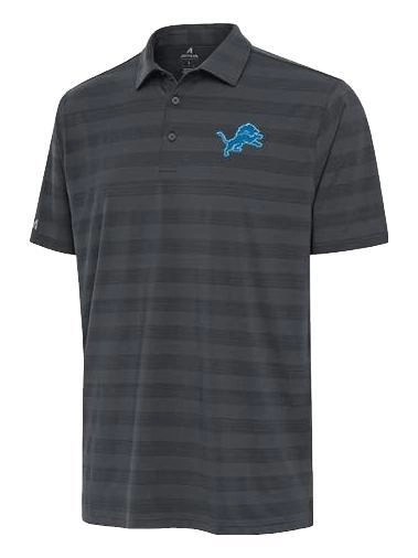 ANTIGUA Detroit Lions Tunnel Polo - Pewter