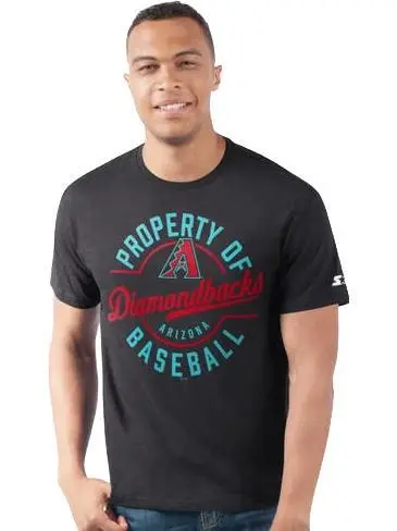 STARTER Arizona Diamondbacks Prime Time Property Of T-shirt - Black