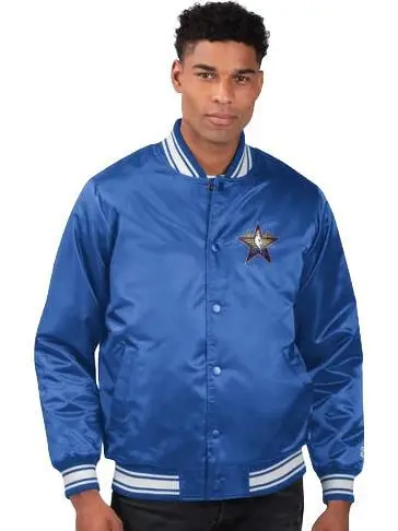 STARTER 2025 Nba All-star Game Satin Varsity Jacket - Royal