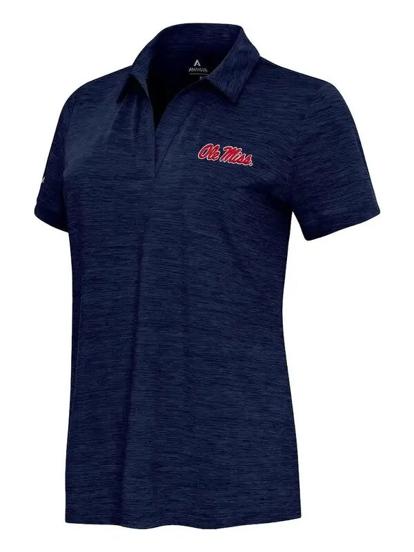 ANTIGUA Ole Miss Rebels Layout V-neck Polo - Heather Navy