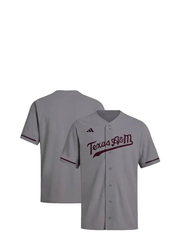 Adidas Texas A&m Aggies Replica Baseball Jersey - Gray
