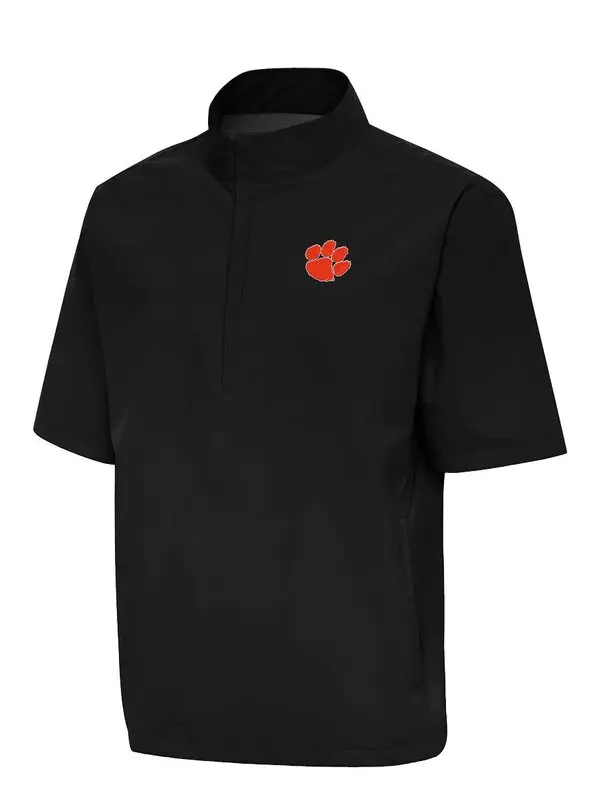 ANTIGUA Clemson Tigers Brisk Quarter-zip Windbreaker - Black