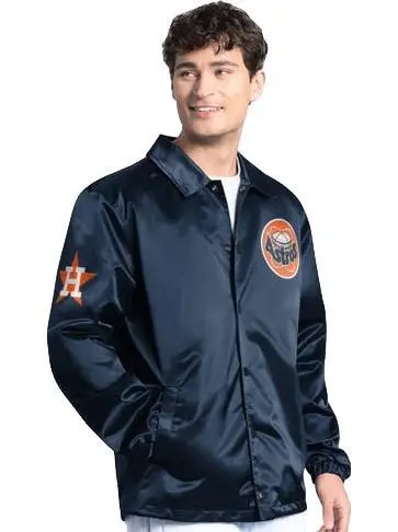 STARTER Houston Astros Coaches Jacket - Navy