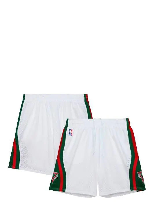 Mitchell & Ness Milwaukee Bucks 2013/14 Swingman Shorts - White