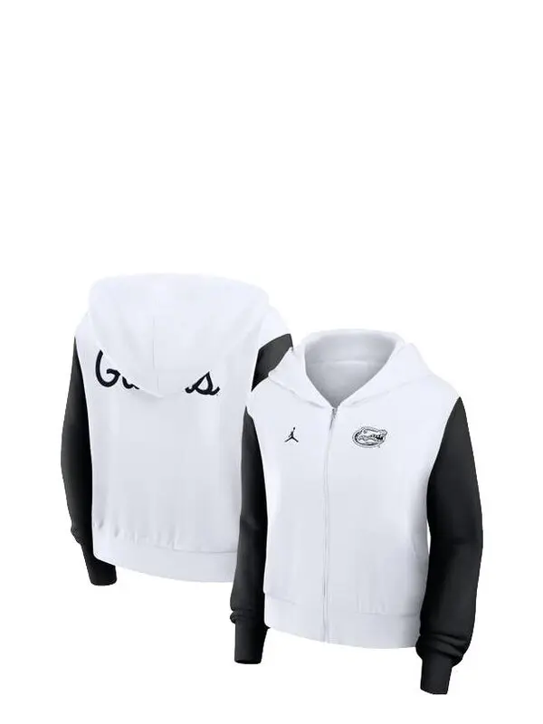 JORDAN BRAND Florida Gators Color Block Full-zip Hoodie - White