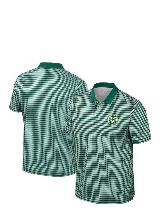 COLOSSEUM Colorado State Rams Striped Polo - Green
