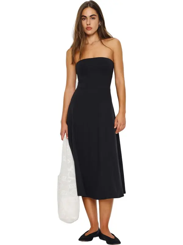 REFORMATION Lora Knit Midi Dress - Black