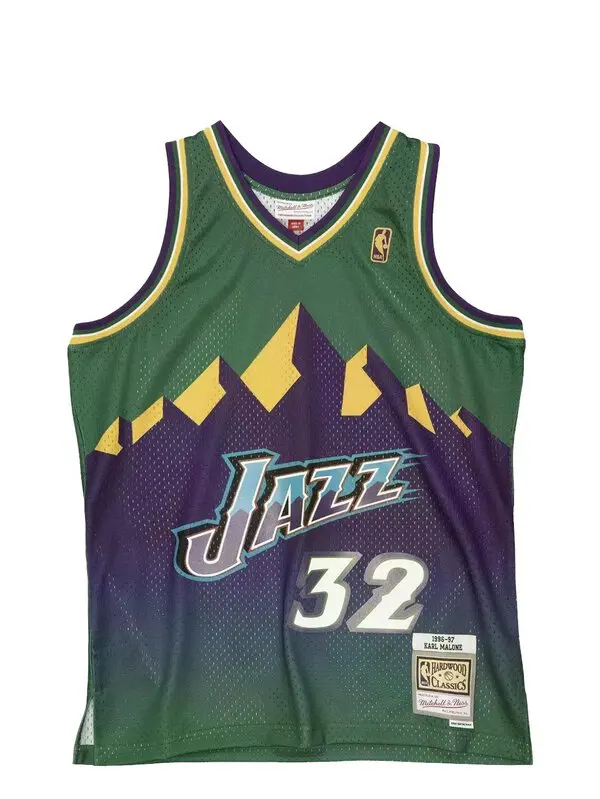 Mitchell & Ness Nba Utah Jazz 1996 Karl Malone Reload Swingman Tank Top - Green
